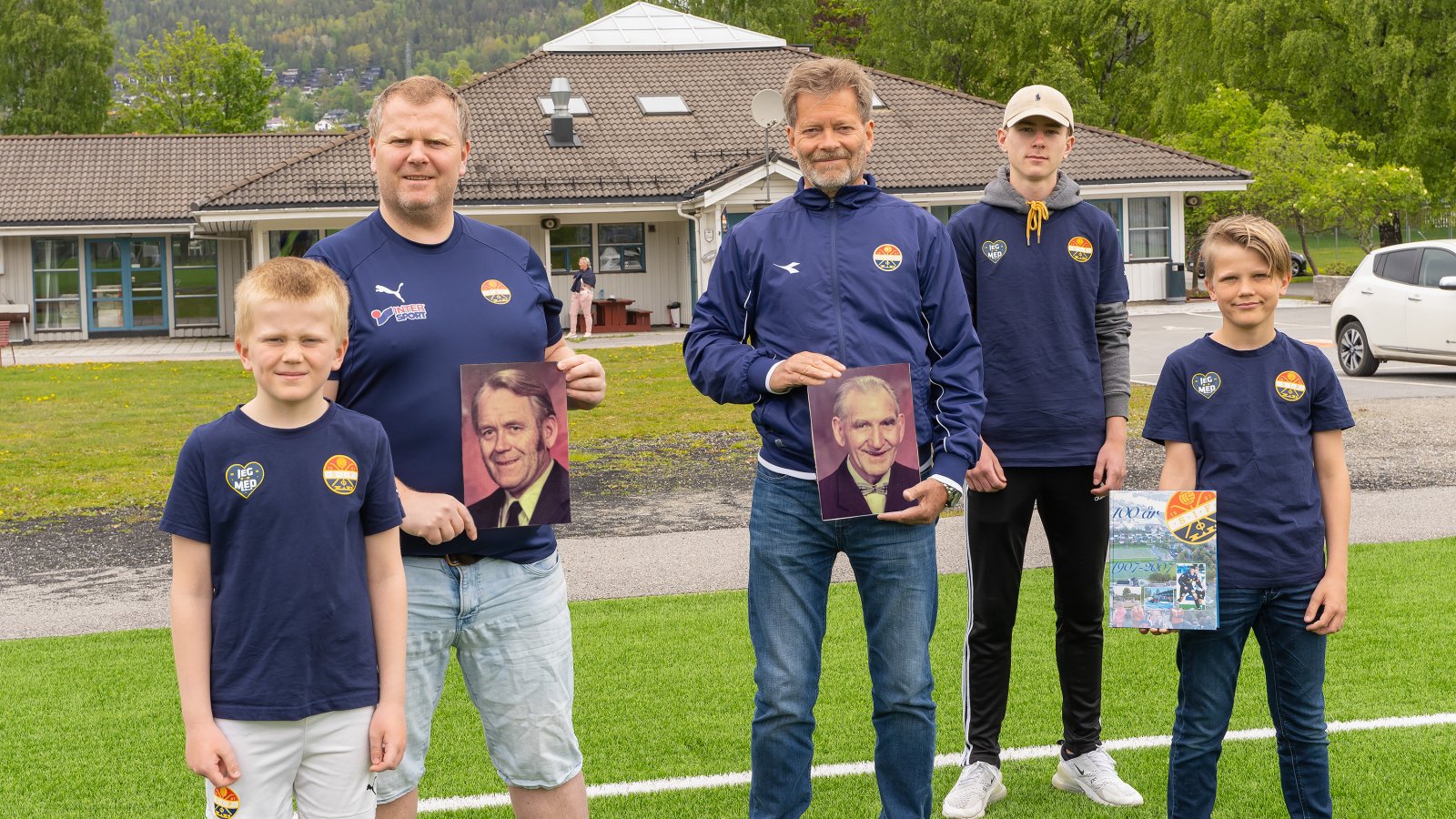 Fem generasjoner Bjørnsen er med / Strømsgodset Fem generasjoner Bjørnsen er med / Strømsgodset